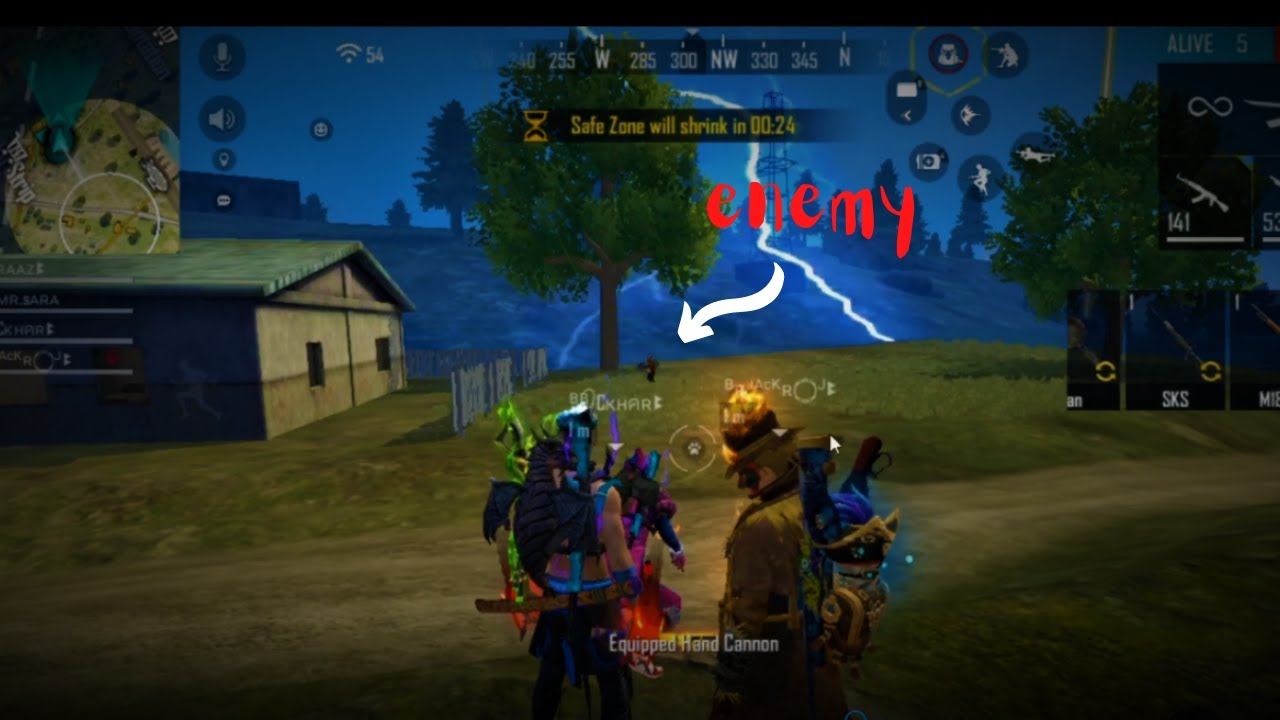 free fire fun gameplay with friends and teamup with random enemy - YouTube