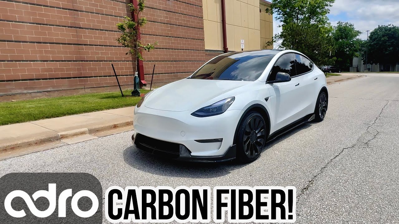 The ADRO Carbon Fiber Kit is here for my Tesla Model Y! - YouTube
