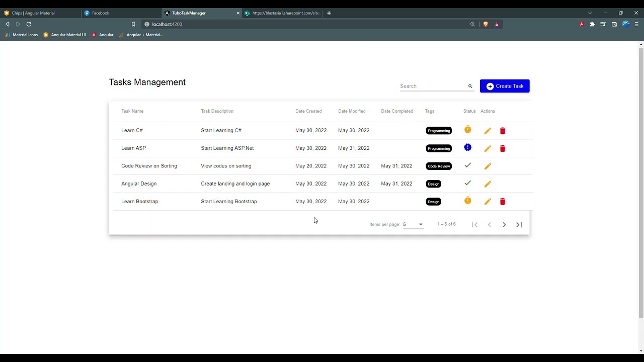 TaskManager using Angular - YouTube