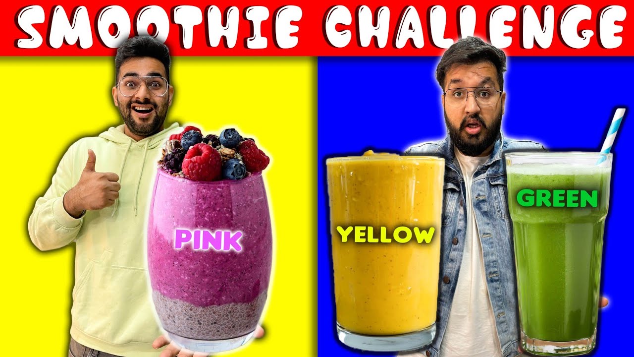 Weird COLOR Food Smoothie Challenge 😱 || Foodie We - YouTube