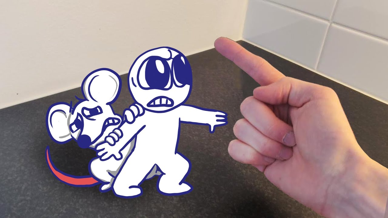 Rabbert protects homeless mouse - YouTube