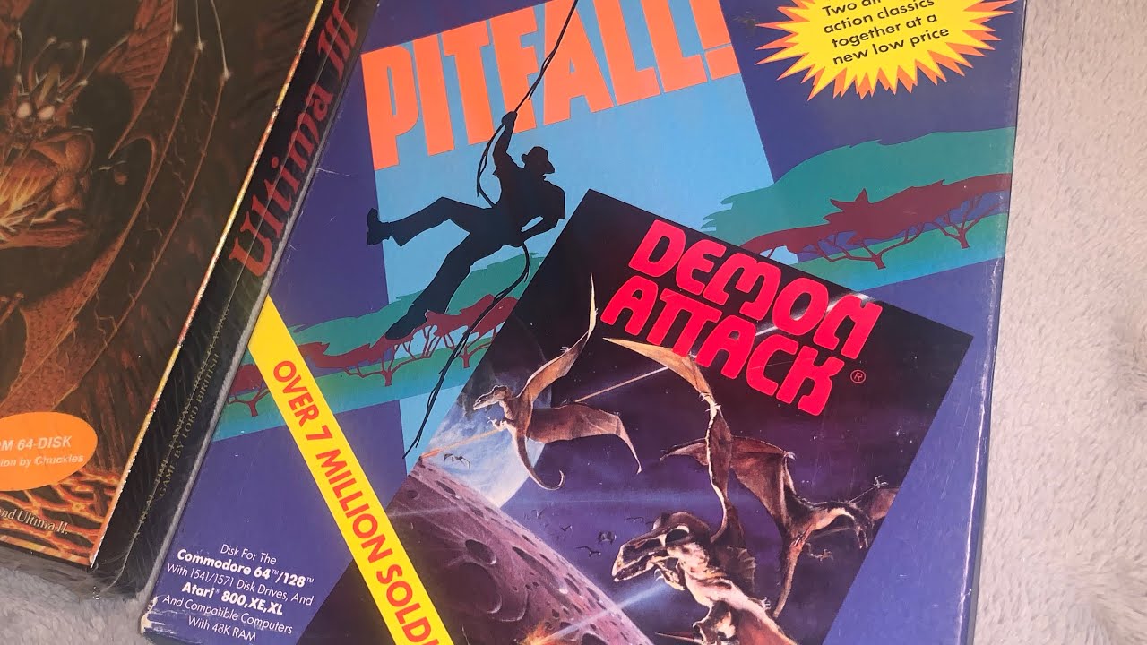 Commodore 64 or Atari 800 Pitfall & Demon Attack By Solid Gold Software or Activision - YouTube