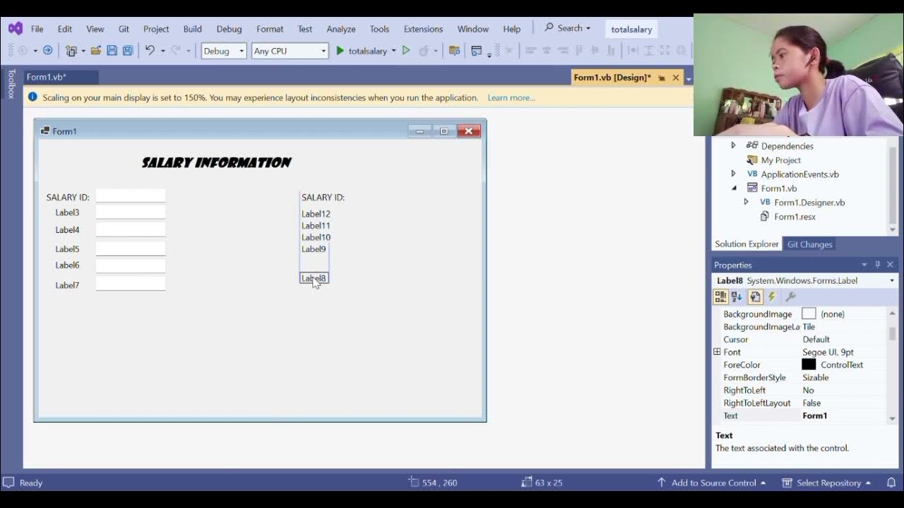 Salary Information using VB. NET | GUI - YouTube