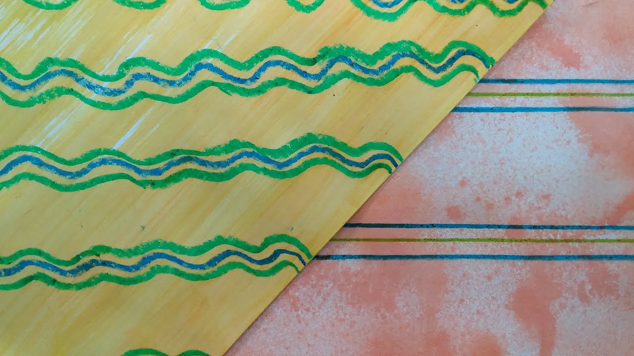 Decorating Card /Paper with Wax Crayon and Ink - YouTube