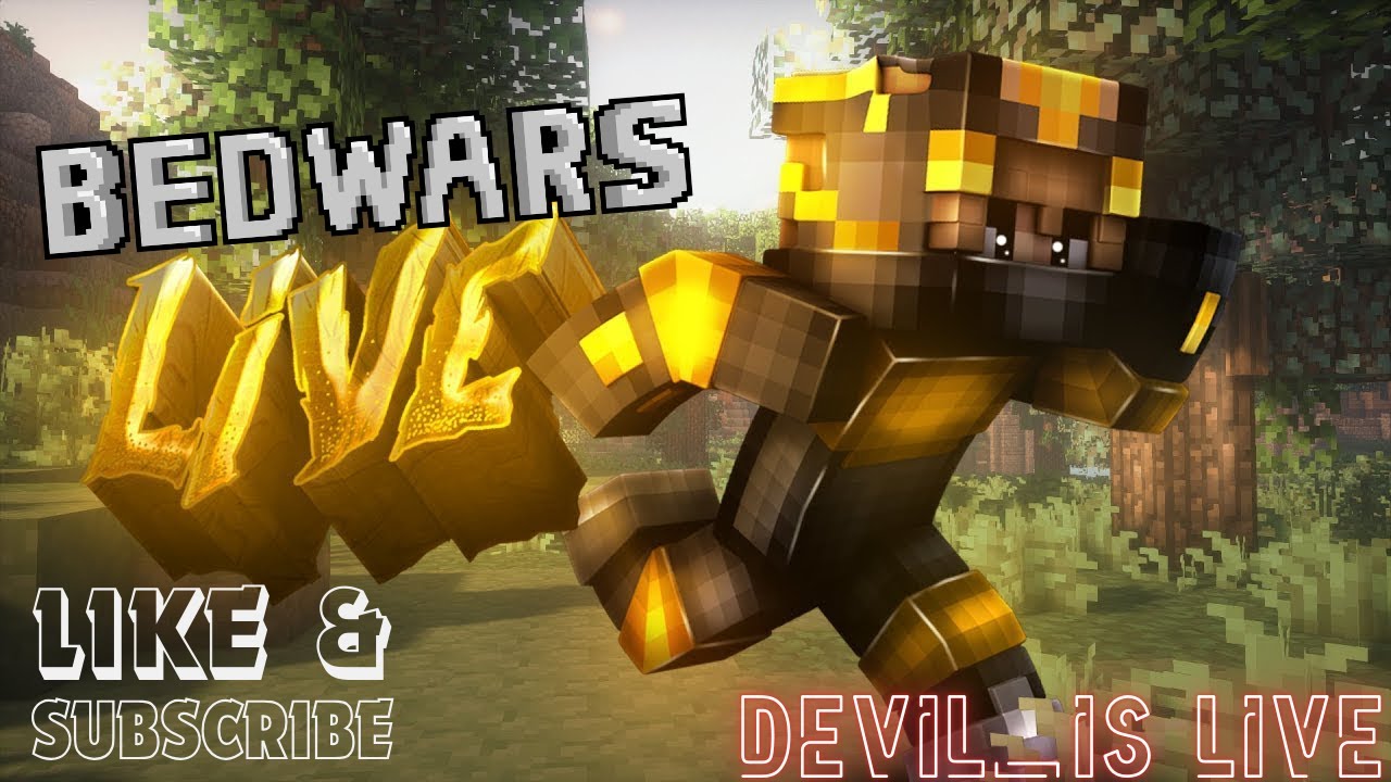 MINECRAFT BED WARS LIVE ||JOIN NOW|| NEW ACCOUNT FOR SOME REASON ...