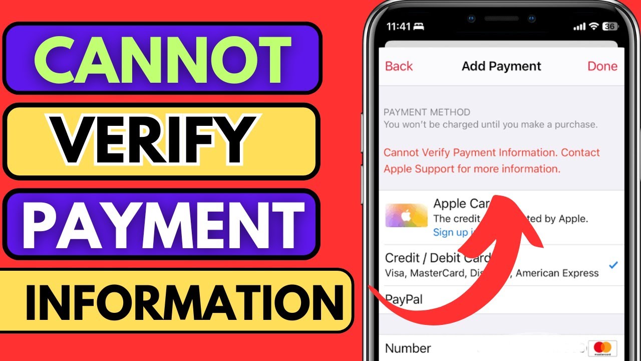 "Fix 'Cannot Verify Payment Information' Contact Apple Support on Apple ...