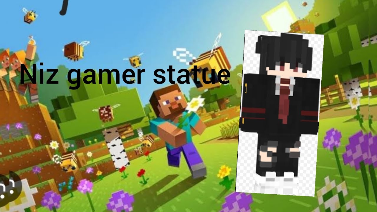 I made niz gamer statue in minecraft - YouTube