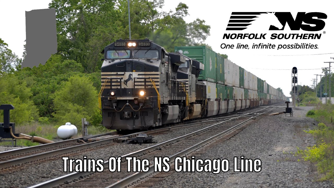 A Day Of Trains On The NS Chicago Line; Ligonier-Waterloo Indiana - YouTube