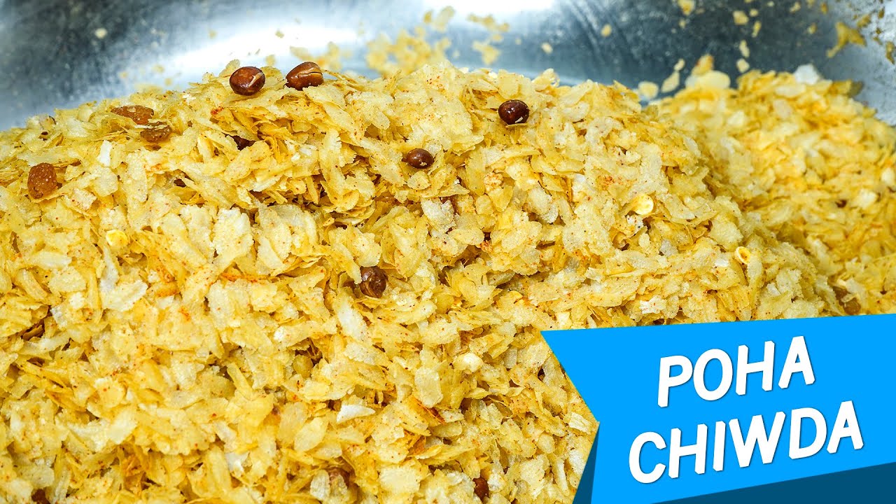 Thin Poha Chivda | Khatta Mitha Chivda | Sweet Sour Poha namkeen recipe ...