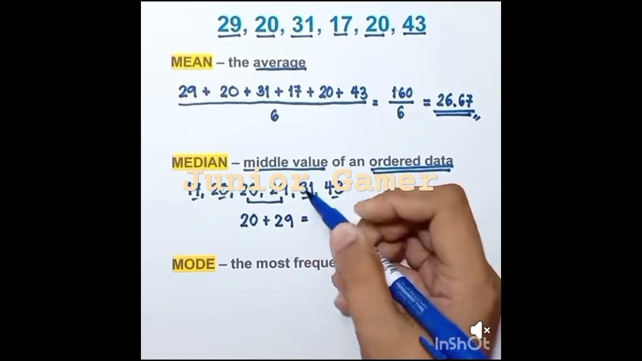 mean , median,mode - YouTube