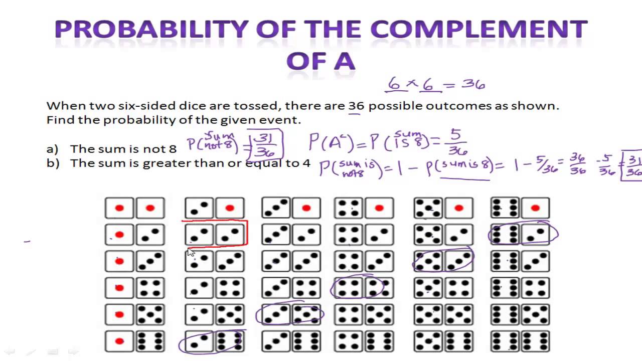 Probability of the Complement of A Ex 2 - YouTube