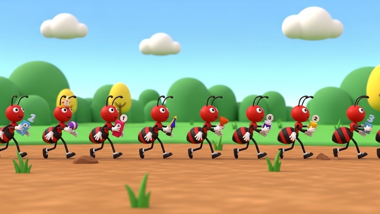 The Ants Go Marching | Fun Counting Song for Kids | Playful Nursery ...