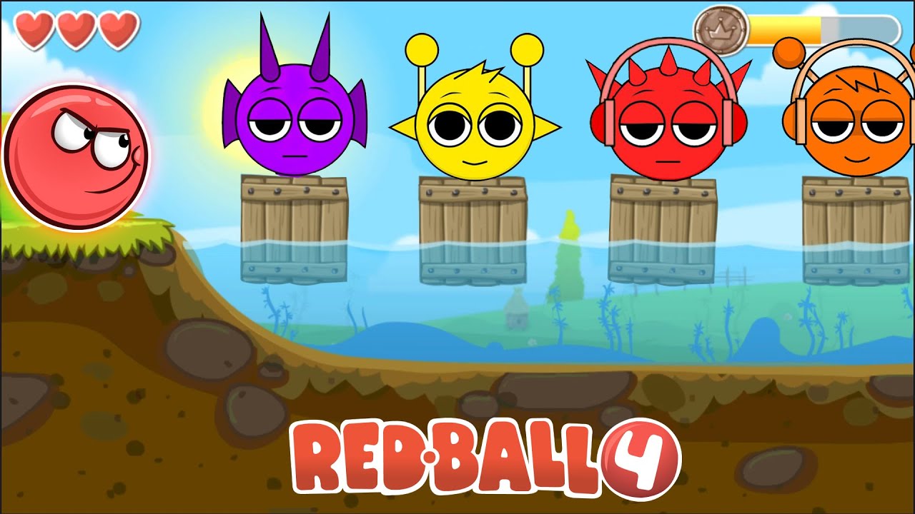 Red Ball 4 Red Sprunki vs Orange Sprunki Green Hills Episode 1 - YouTube