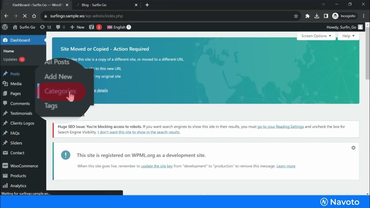 How to delete blog category in WordPress | WordPress tutorial | navoto ecommerce # ...