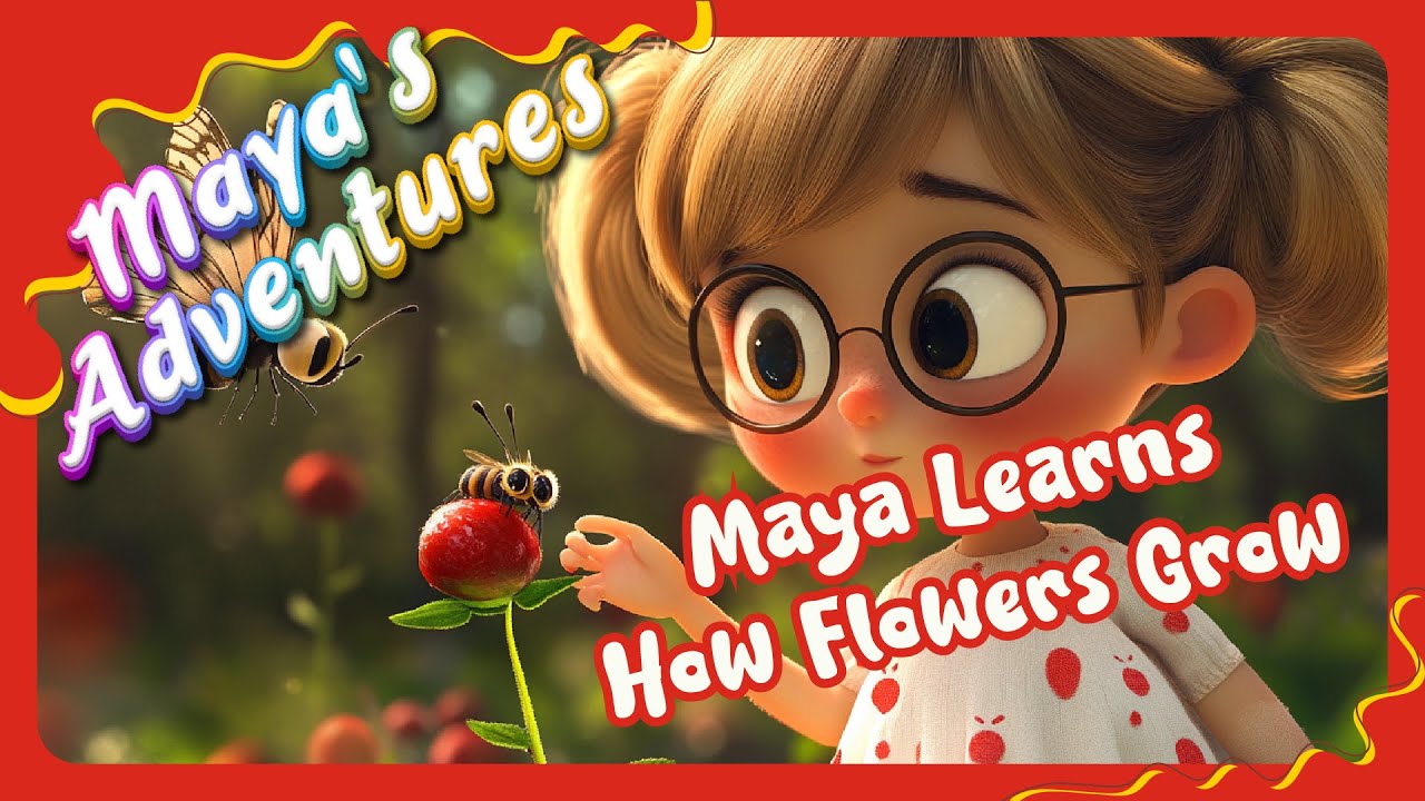Maya Learns How Flowers Grow | Cartoon Story For Kids - YouTube