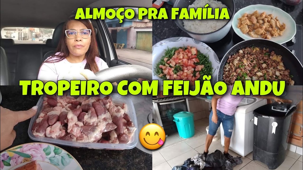 DIA FRIO 🥶, PREPAREI UM ALMOÇO PRA FAMÍLIA, TROPEIRÃO DA MALU/cantinho ...