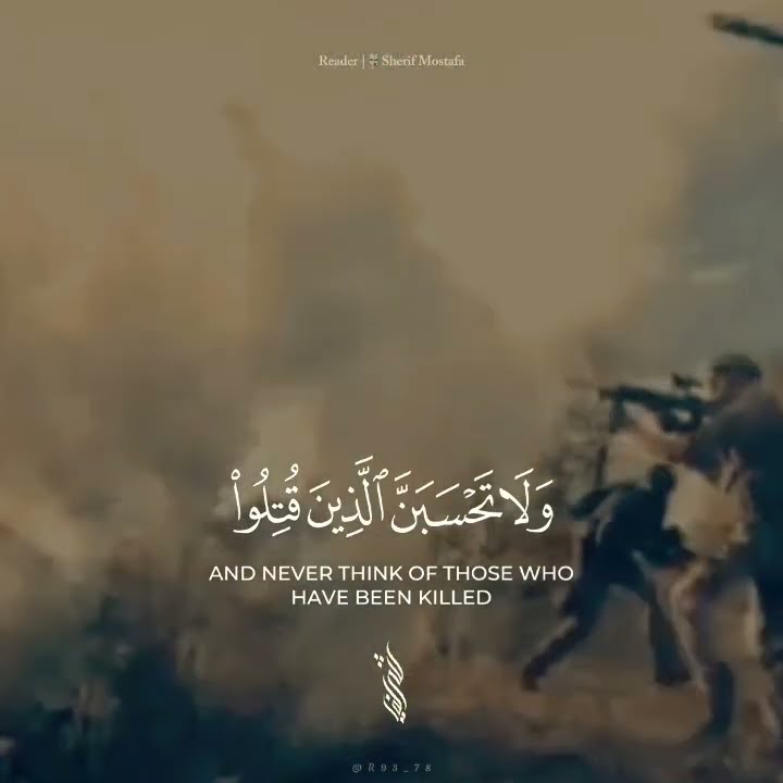 وَلَا تَحْسَبَنَّ الَّذِينَ قُتِلُوا فِي سَبِيلِ اللَّهِ أَمْوَاتًا