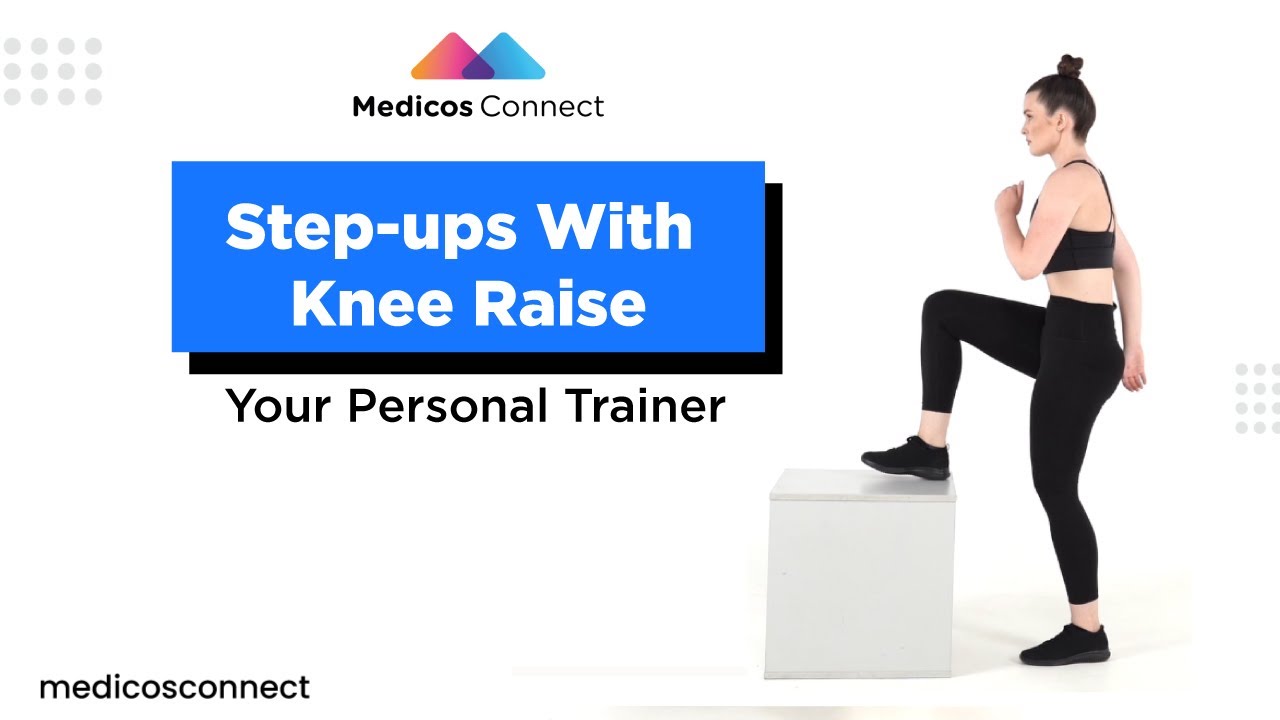 Step ups With Knee Raise - YouTube