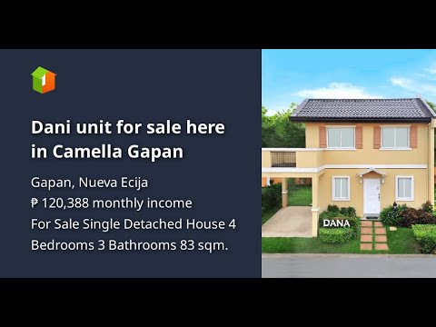 Dani unit for sale here in Camella Gapan - YouTube