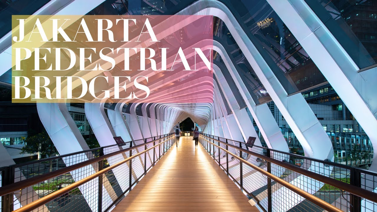 4K | Evening walk on Jakarta pedestrian bridges - YouTube