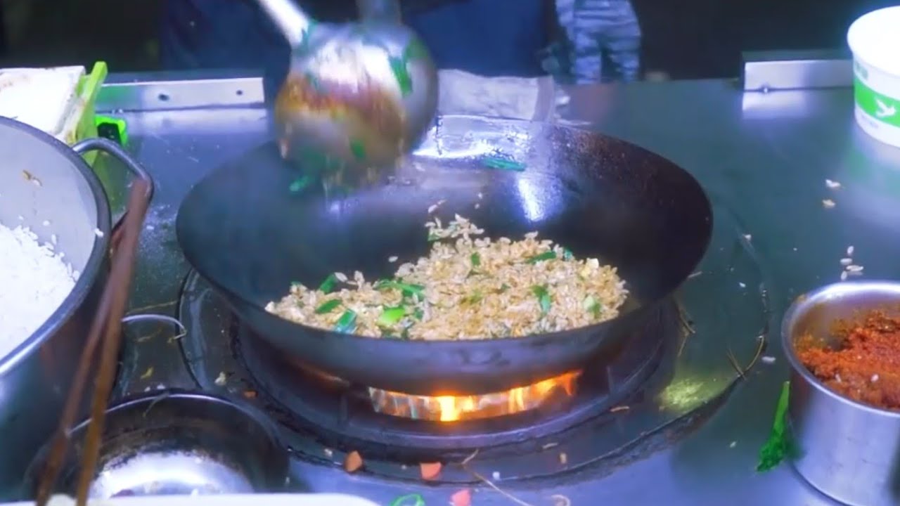 Chinese egg Fried Rice & wok toss Noodle - YouTube