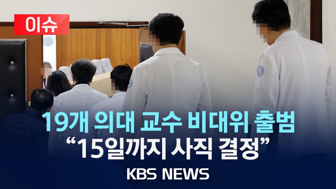 [이슈] 19개 의대 교수 비대위 출범 "15일까지 사직 결정"/정부 "심각한 우려"…진료 유지 명령도/2024년 3월 13일 ...