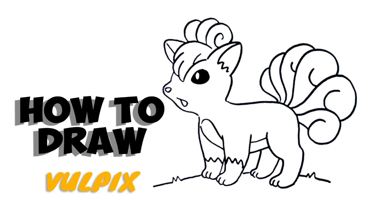 How to Draw Vulpix From Pokemon | Easy Drawings - YouTube