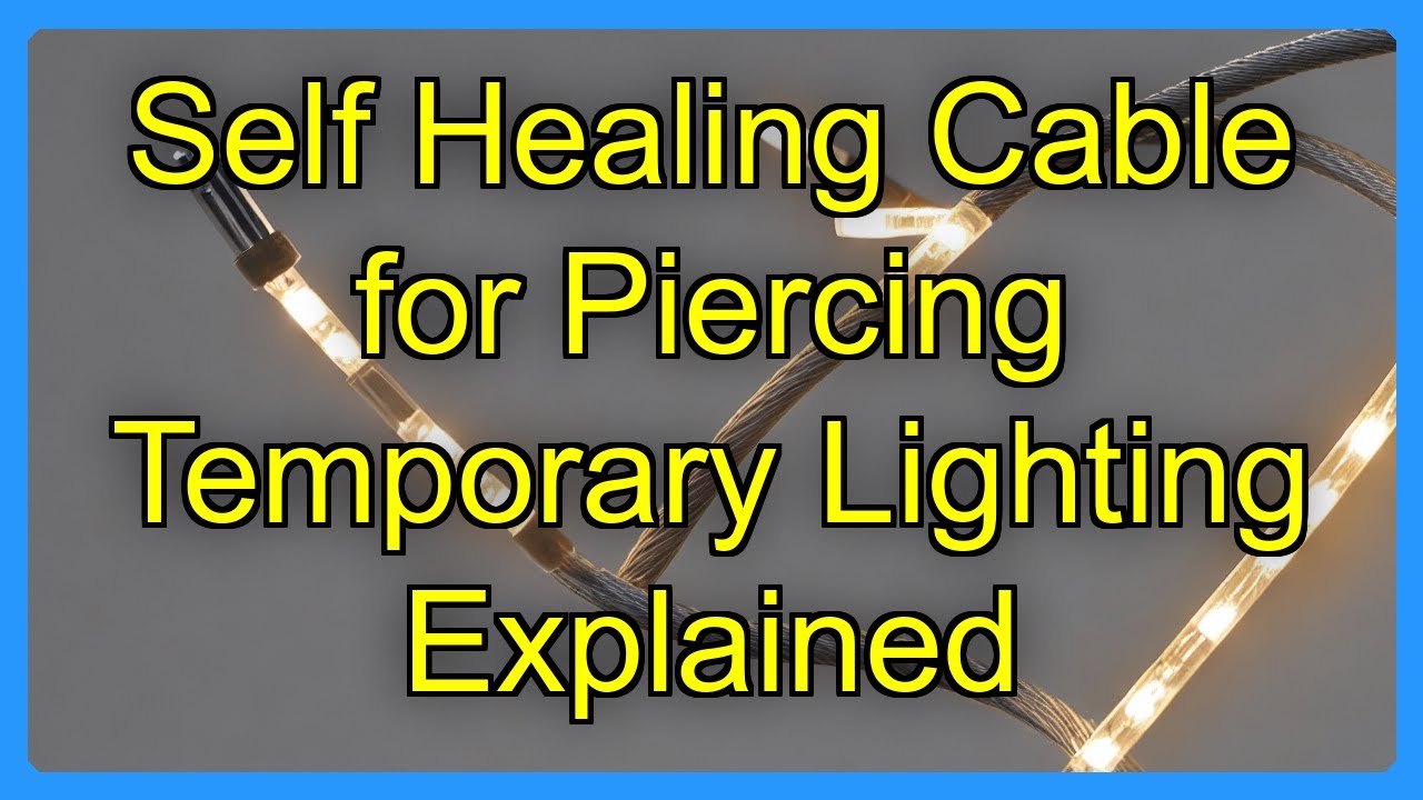 Self Healing Cable for Piercing Temporary Lighting Explained - YouTube