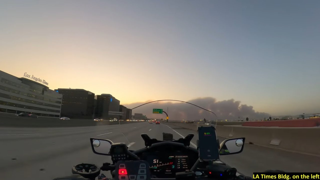 Riding a motorcycle in hurricane force Santa Ana winds-Jan 07, 2025 ...