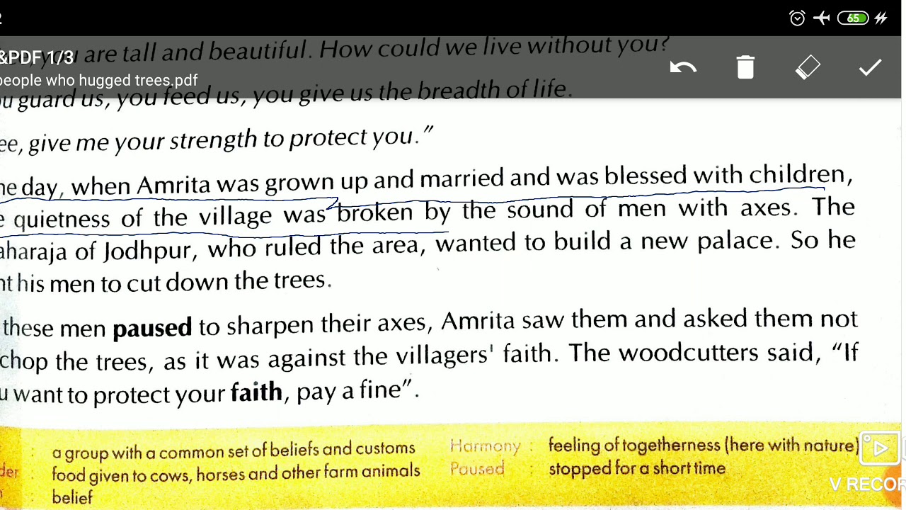 THE PEOPLE WHO HUGGED TREES, CLASS 5 - YouTube