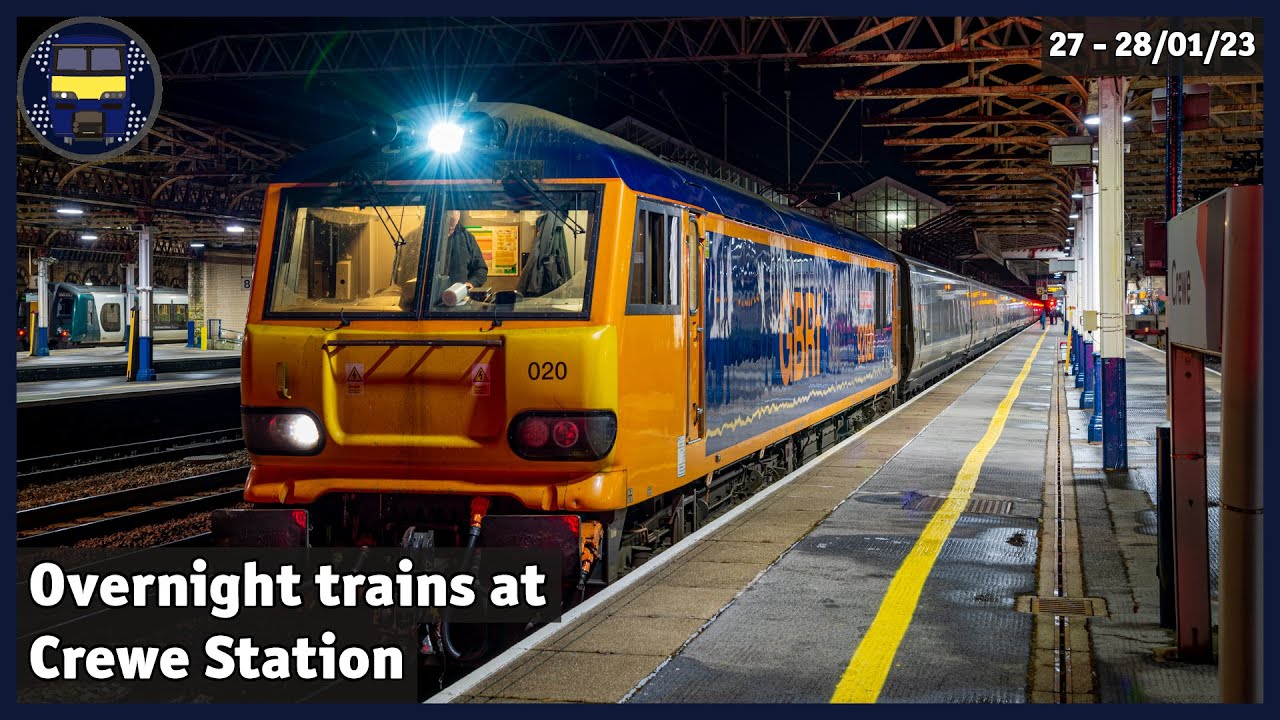 Overnight trains at Crewe Station | 27-28/01/23 - YouTube
