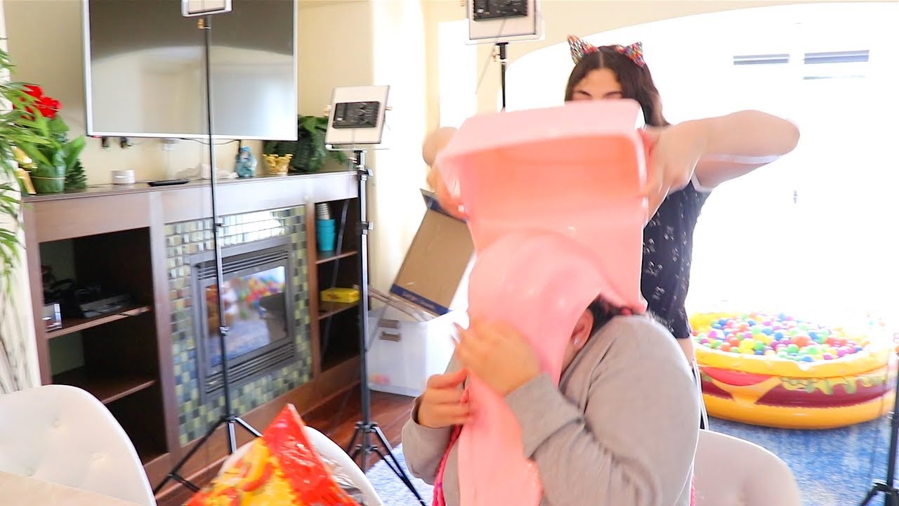 SLIME PRANK ON MY SISTER! She got so mad! - YouTube