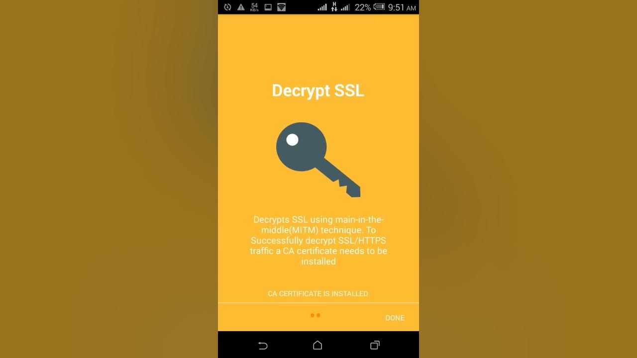 Successfully decrypt SSL/HTTPS traffic using ANDROID - YouTube