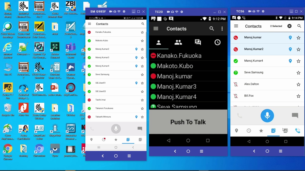 Zebra Push to Talk Pro Demo- PTT pro - YouTube