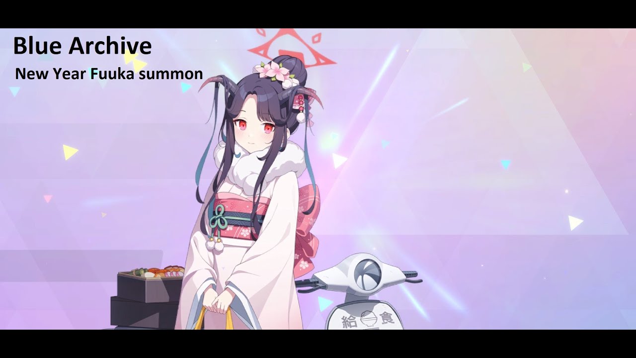 Blue Archive - New Year Fuuka summon - YouTube