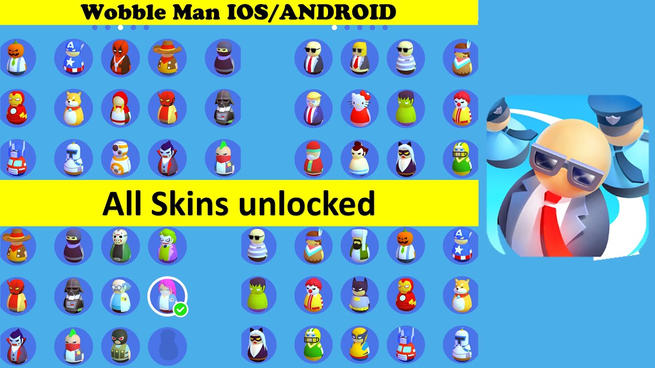 Wobble Man: All Skins + All Mode Unlocked New Game Wobble Man World ...