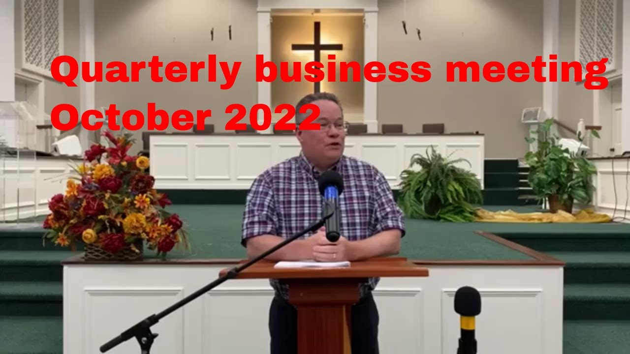 business meeting first baptist church of crystal river fl october 26 ...