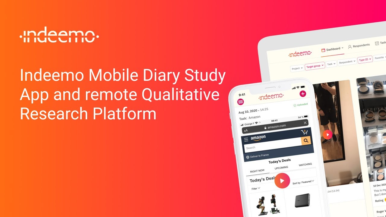 Indeemo Mobile Diary Study App and remote Qualitative Research Platform ...