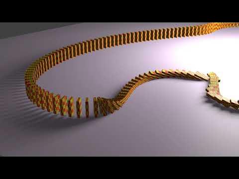 Domino Effect Animations Made in Blender - Amazing Simulations (Tutorial Link in Description ...