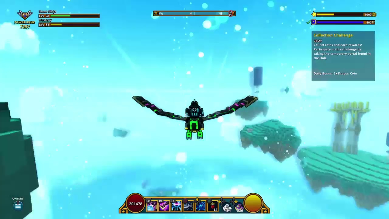 Trove farming and building castle - YouTube