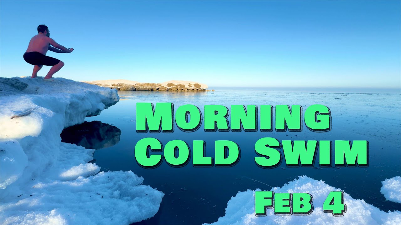 Lake Erie morning cold swim February 4, 2024 - YouTube