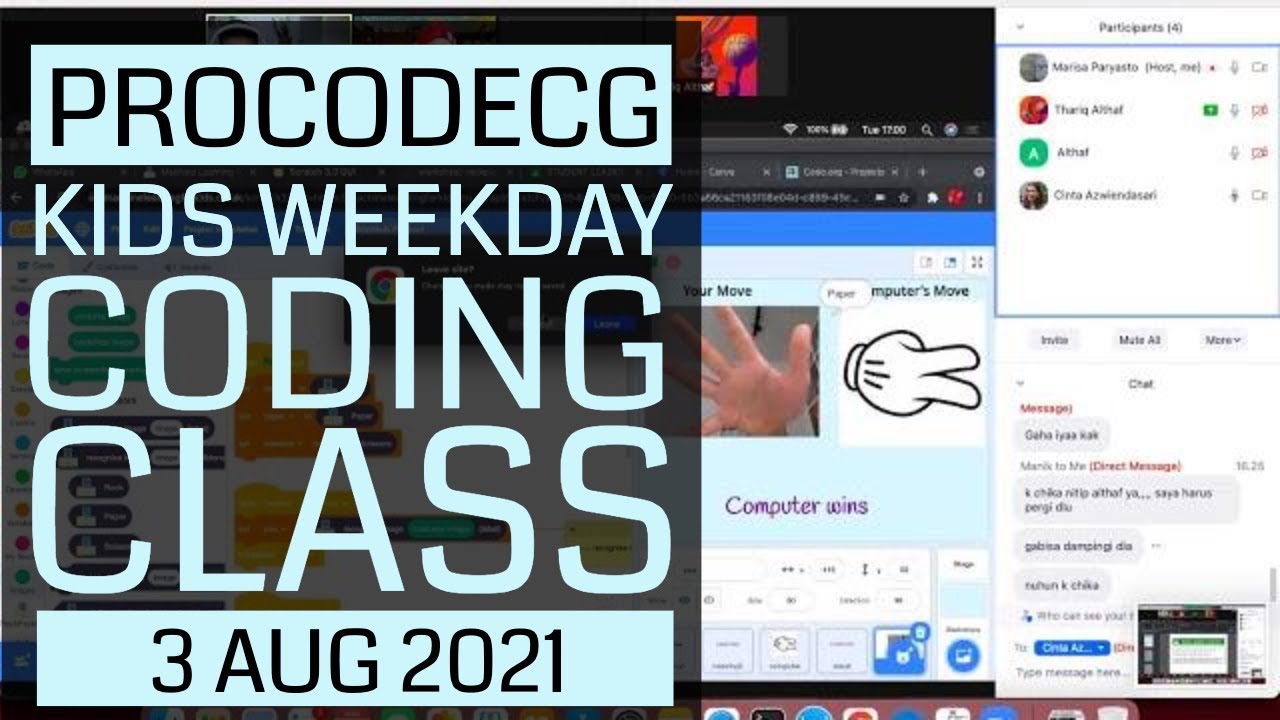 ProCodeCG Kids Weekday Coding Class - Online - 3 Aug 2021 - YouTube