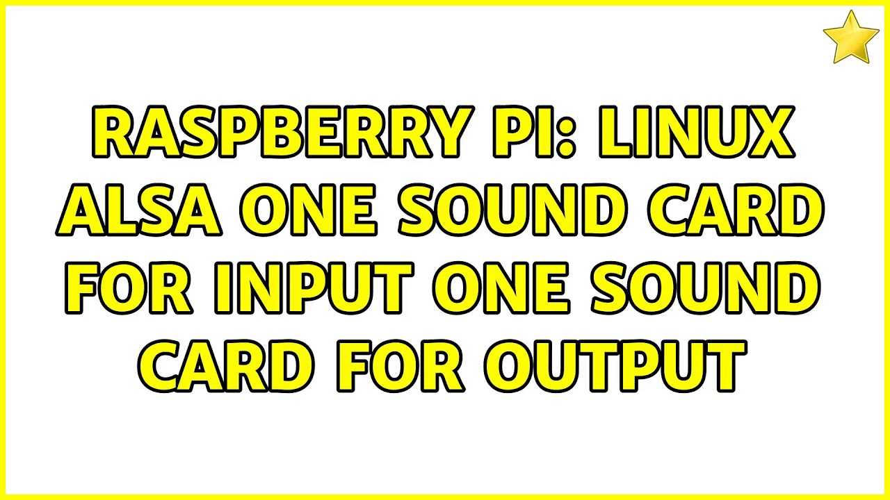 Raspberry Pi: Linux ALSA one sound card for input one sound card for ...