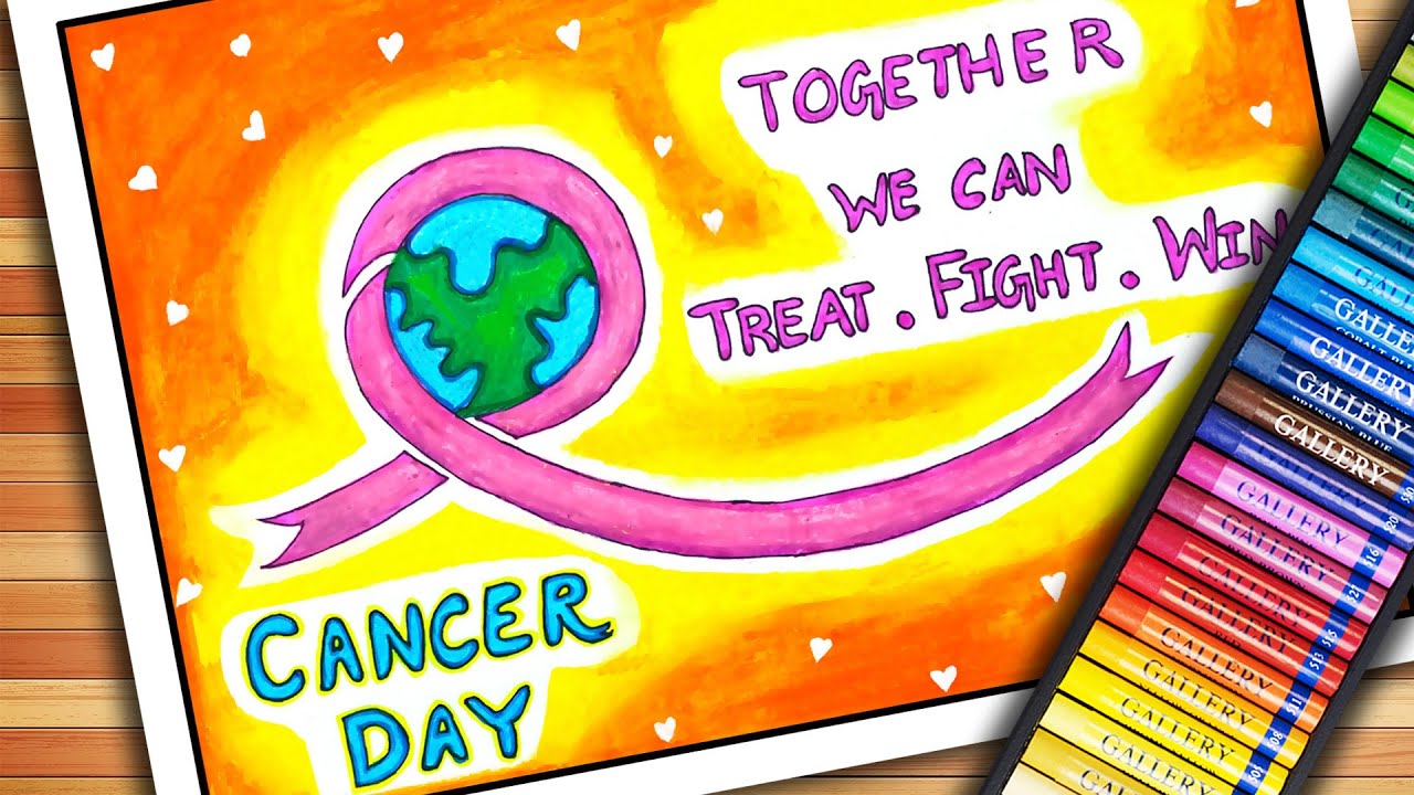 World Cancer awareness Day Drawing | Cancer Day Poster | Cancer Drawing ...