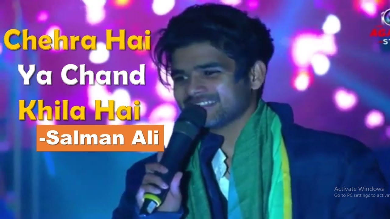 Salman Ali Live Performance | Chehra Hai Ya Chand Khila Hai By Salman ...