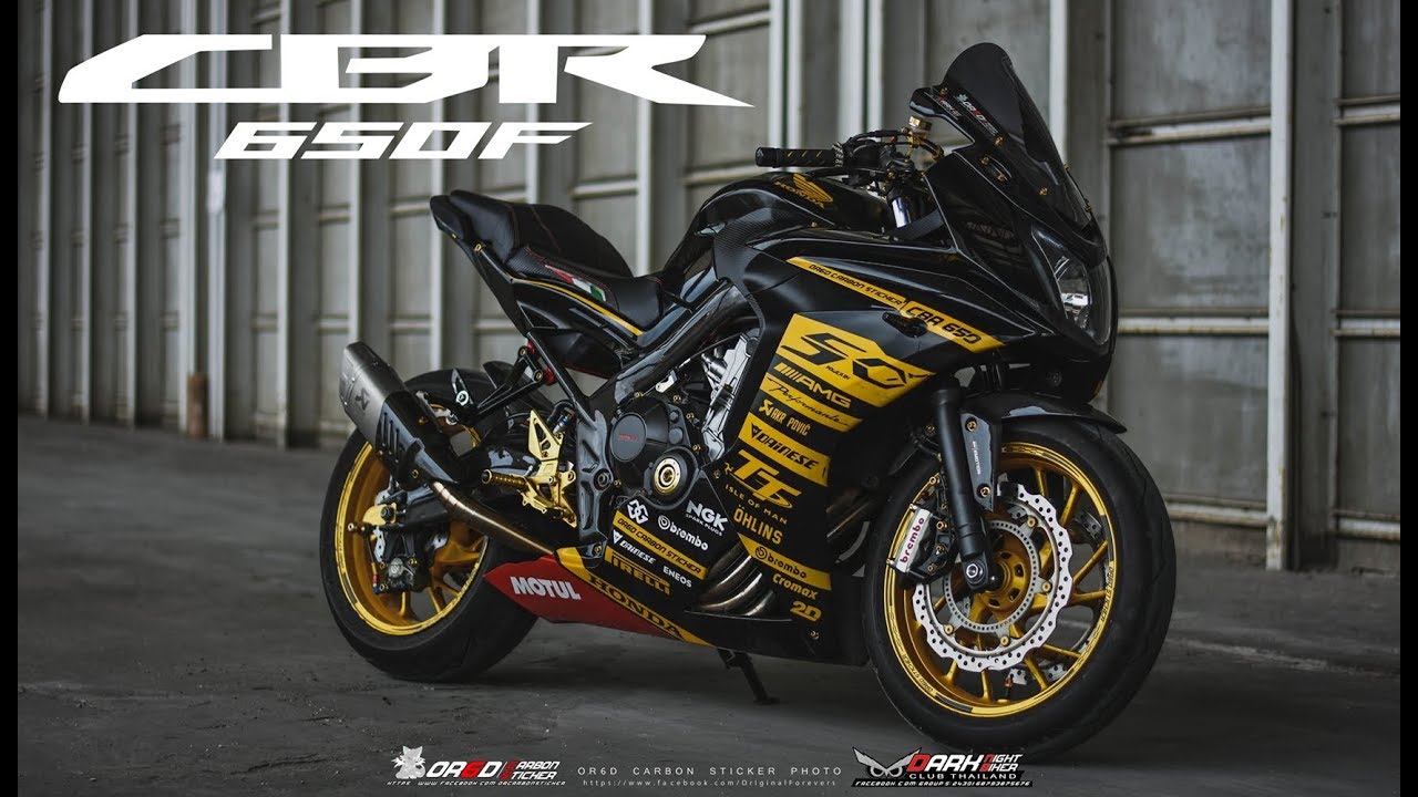 รีวิว CBR650F BY OR6D CARBON STICKER (รวมภาพ) - YouTube