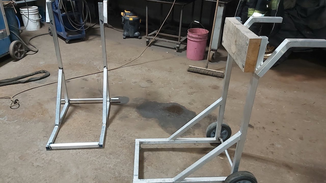fabricating aluminum outboard motor stands - YouTube
