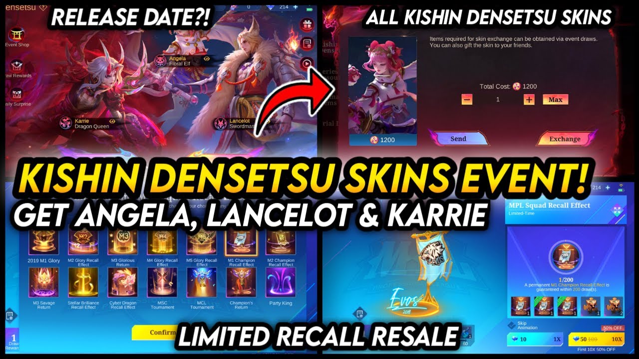 NEW EVENT! KISHIN DENSETSU SKINS, ANGELA, LANCELOT & KARRIE (RELEASE ...