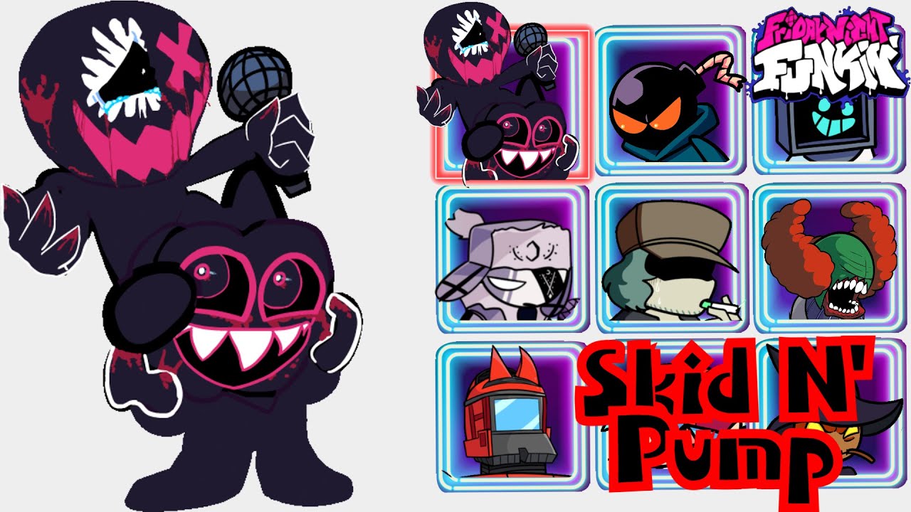 How To DRAW Corrupted Skid N' Pump From Friday Night Funkin!| Corrupted ...