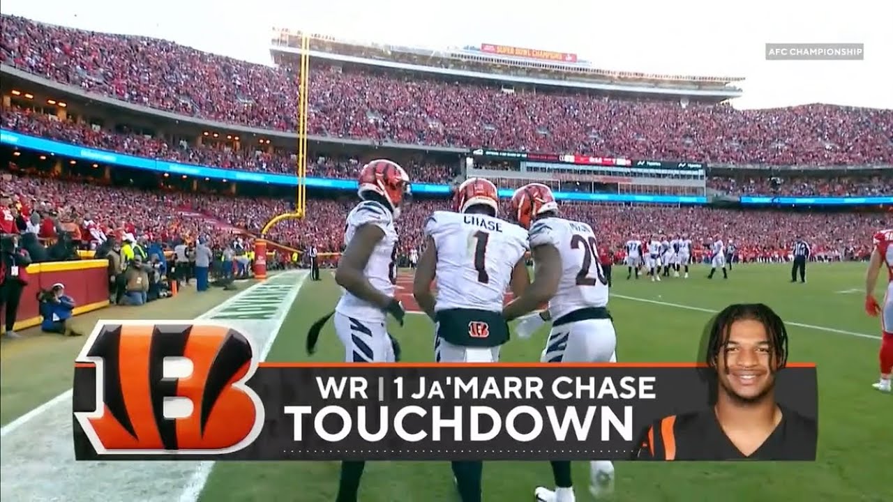 Jamarr Chase Insane Touchdown!!! AFC CHAMPIONSHIP - YouTube